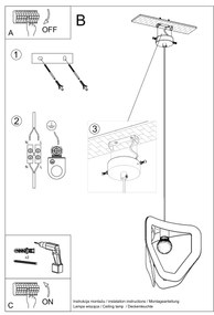 Závěsné svítidlo Tres, 1x bílé kovové stínítko