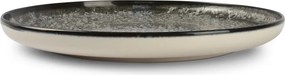 Černý/krémový talíř z kameniny ø 27 cm Gravel – ONA