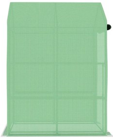 vidaXL Marketos Skleník s policemi ocel 143 x 143 x 195 cm
