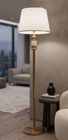 Stojací lampa Whity 160 cm bílá/zlatá