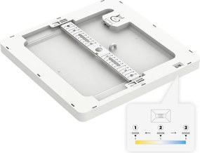 Stropní LED svítidlo Evora Square, 1x LED 24w, 3000-6000k, 3CCT, w