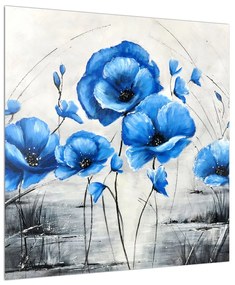 Obraz modrých vlčích máků (50x50 cm)
