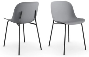 Danish style Židle Filuet (SET 2ks), šedá/černá