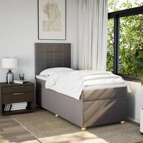 Box spring postel s matrací taupe 80x200 cm textil 3291111