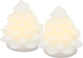 LED svítící stromeček Carla 7 cm, sada 2 kusy, matný