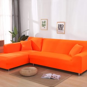 Elastický potah na pohovku či křeslo (2 sedadlový + 3 sedadlový) Barva: 13 oranžová