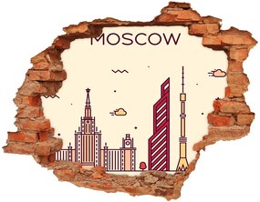 Wallmuralia Samolepící díra na stěnu Moskva budovy 90x70 cm