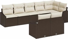 Set pohovek 8 ks Hnědá polyratan 3346768