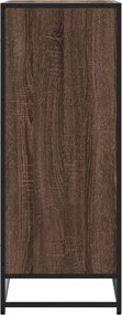 Botník hnědý dub 75 x 38 x 97,5 cm kompozitní dřevo a kov 3300874