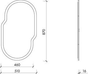 Nástěnné zrcadlo 51x87 cm Tafla – noo.ma