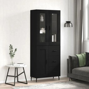 Skříň highboard černá 69,5 x 34 x 180 cm kompozitní dřevo