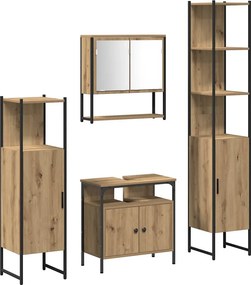 Sada koupelnového nábytku 4 ks Artisanový dub 3334407