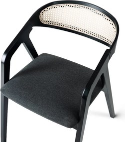 Murdia Jídelní židle FRAME CANE buk černá