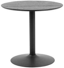 OnaDnes -20% Scandi Černý dřevěný jídelní stůl Ibiba 80 cm