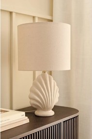 Bílá/béžová stolní lampa z polyresinu (výška 58 cm) Shelley – Ellos Home