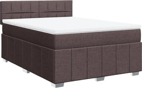 Box spring postel s matrací tmavě hnědá 140x200 cm textil 3289394