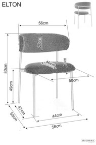 Čalouněná jídelní židle ELTON Raven zlatá/béžová