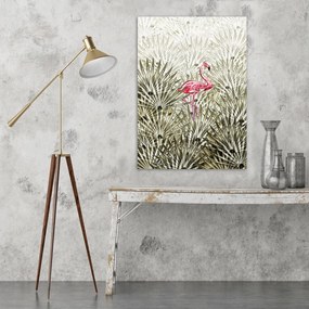 Gario Obraz na plátně Plameňák v džungli - Rubiant Rozměry: 40 x 60 cm