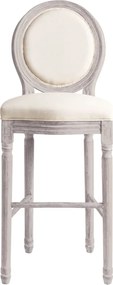vidaXL Barové židle 2 ks bílé lněné [245351]