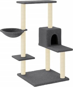 Škrabadlo pro kočky se sisalovými sloupky tmavě šedé 95 cm 172075