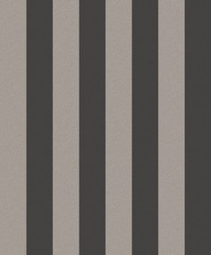 Černo-stříbrná vliesová tapeta s pruhy, OTH404, Othello, Zoom by Masureel