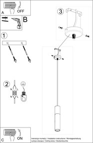 Sollux Lighting Závěsné svítidlo BORGIO 1 bílé