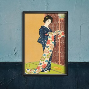 Retro plakát Žena v letním kostýmu