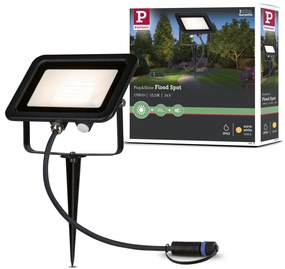 Paulmann 94575 Plug&Shine Ground Spike, zahradní reflektor LED 15,5W 3000K, černá, IP65