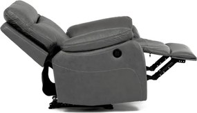 Polohovací křeslo šedé, elektrické TV-4094 GREY3