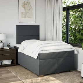 Box spring postel s matrací tmavě šedá 120x190 cm textil 3292721