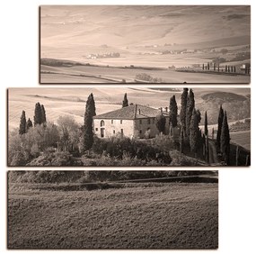 Obraz na plátně - Italská venkovská krajina - čtverec 3156QD (75x75 cm)