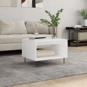 vidaXL Konferenční stolek 60 x 50 x 40 cm kompozitní dřevo [829254] Barva: Bílá