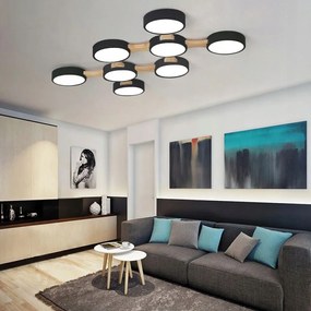 Toolight - LED stropní svítidlo APP210-3CPR, černá-hnědá, OSW-08467