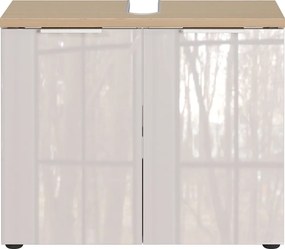 Krémová lesklá skříňka pod umyvadlo 70x58 cm Tavira – Germania