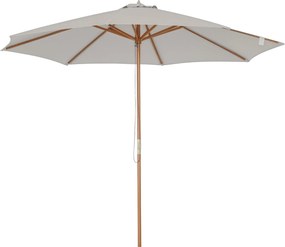 Slunečník Outsunny Ø 300 cm, slunečník s UV ochranou, dřevěný slunečník pro balkon, stabilní tržní slunečník, ochrana proti slunci pro pláž, terasu a