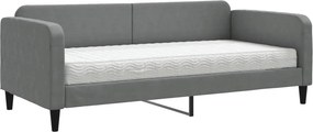 Válenda s matrací tmavě šedá 90 x 190 cm textil 3196809