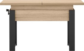 Rozkládací polohovací konferenční stolek HOGO 3v1 | 120-157x62,5-74,5x67 cm | síla horní desky 32 mm | dub sonoma/černé nohy
