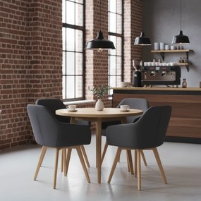 Designové křeslo, tmavě šedá/buk, CLORIN 2 NEW