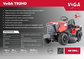 VeGA T92HD - zahradní traktor