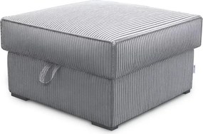 Taburet SMART COSARO XL s úložným prostorem 71x71 cm, světle šedý