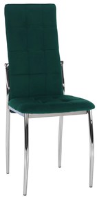 Kondela Židle, smaragdová Velvet látka/kov, ADORA NEW