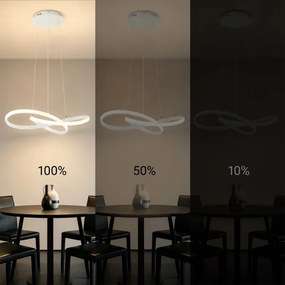 BRILAGI - LED Stmívat. lustr na lanku INFINITY LED/55W/230V 50x50 cm bílá + DO