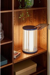 Modrá skleněná LED stmívatelná stolní lampa (výška 30 cm) Aru – Hübsch