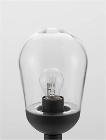NV 9060196 Venkovní sloupkové svítidlo OMIKA tmavě šedý hliník a čiré sklo E27 1x12W 220-240V bez žárovky IP54 - NOVA LUCE