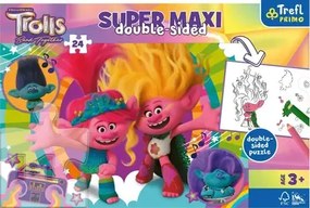 Trefl - Puzzle - Oboustranné puzzle Trollové 3: Šťastný Trollí den SUP