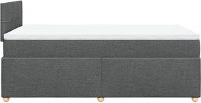 Box spring postel s matrací tmavě šedá 120x190 cm textil 3286620