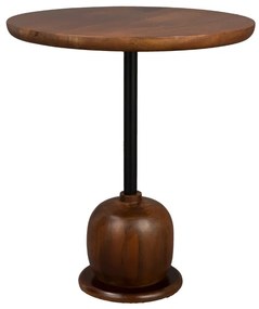 Hnědý dřevěný odkládací stolek DUTCHBONE HAZEL 45 cm
