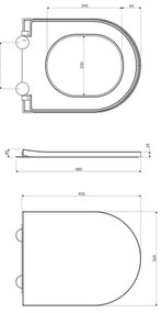 OMNIRES TAMPADEBP - Záchodové prkénko SoftClose TAMPA duroplast/lesklá bílá