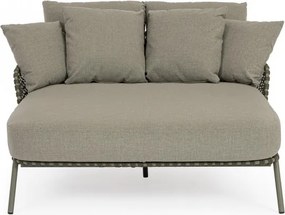 BIZZOTTO Dvoumístné zahradní lehátko IVISSA zelené 169x139 cm