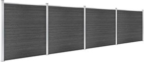 Set plotových dílců WPC 699 x 186 cm černý 3070431